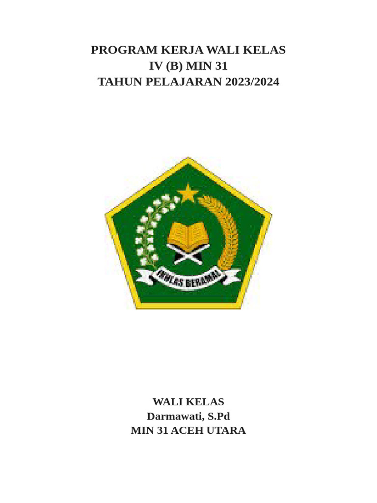 PROGRAM KERJA WALI KELAS JULI (1) | PDF