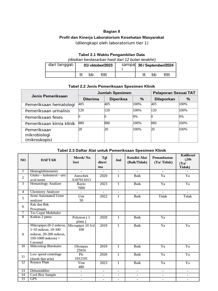 20240927120434instrumen Labkesmas Tier 1 | PDF