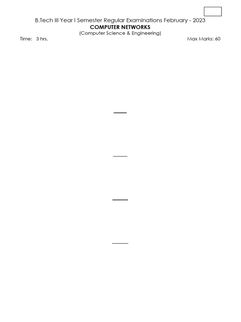Computernetworkscse Pdf Communications Protocols Computing 