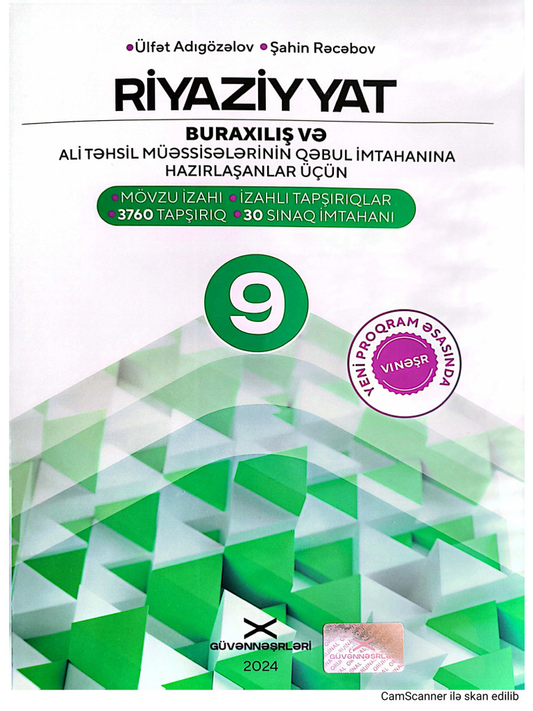 Güvən 9-Cu Sinif 2024 Riyaziyyat (2) | PDF