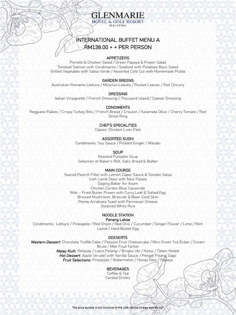 2024_International Buffet Menu (2) | PDF | Salad | Sauce