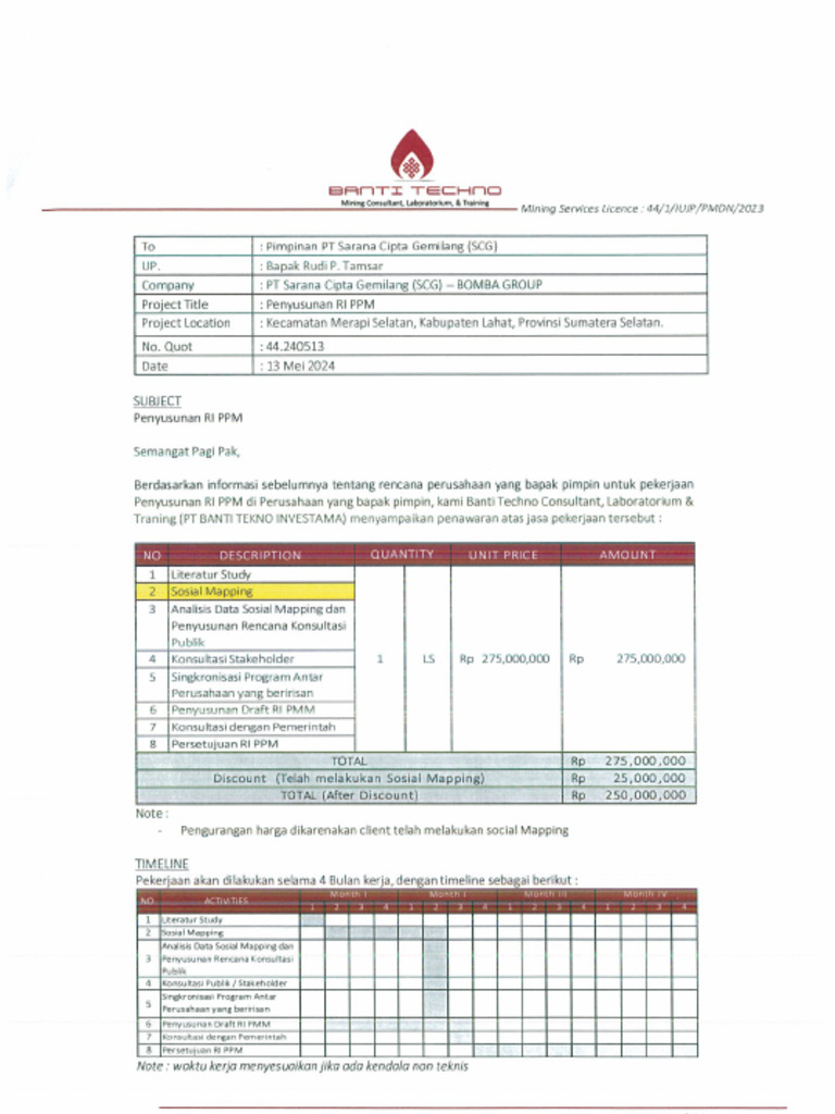Penyusunan RI PPM - PT SCG - Persetujuan | PDF