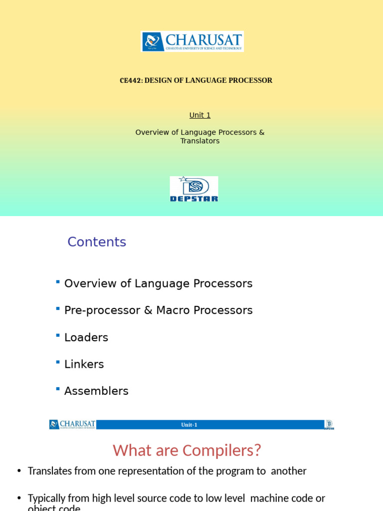 Unit 1-Overview of Language Processors and Translators | PDF | Macro (Computer Science ...