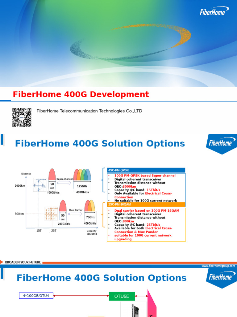 FiberHome 400G Solution | PDF | Telecommunications Equipment | Electronics