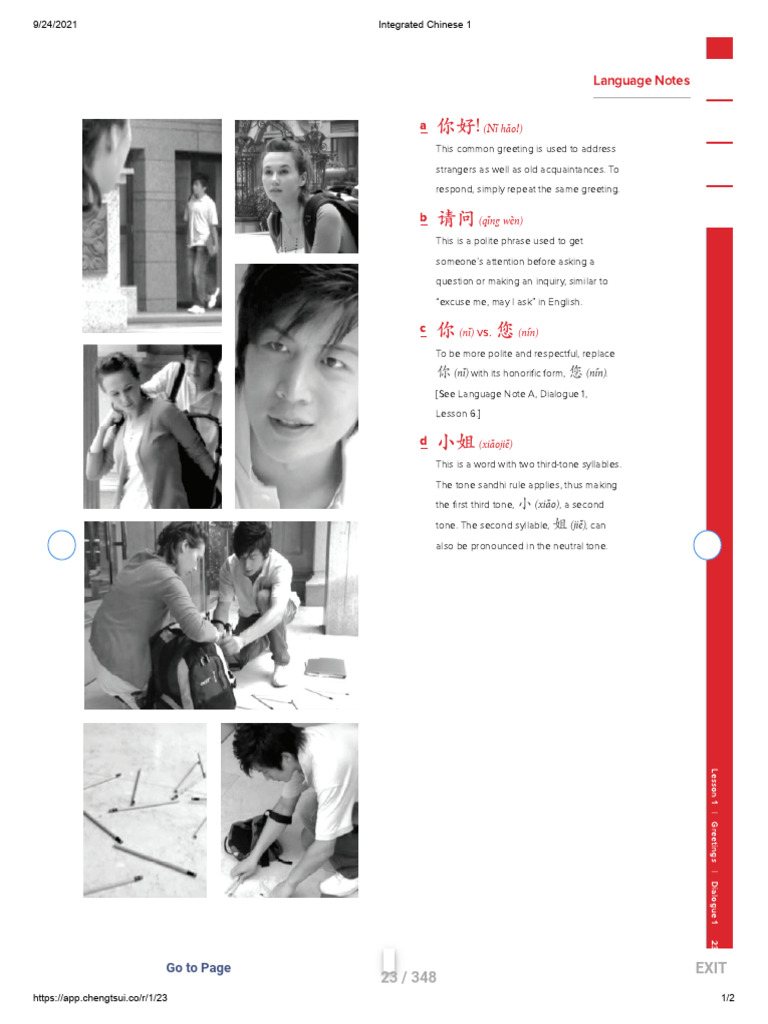 Chinese Greetings and Polite Phrases | PDF | Tone (Linguistics) | Languages
