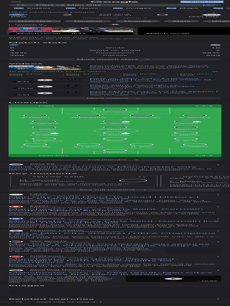 PSG Vs Man City - Google Search | PDF | Lionel Messi | Premier League