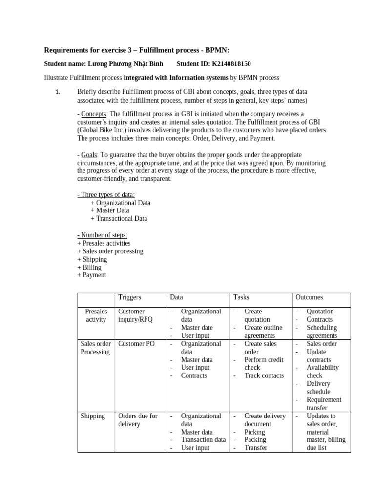Chapter 5 - BPMN For SD - Exercise 3 | PDF | Invoice | Business