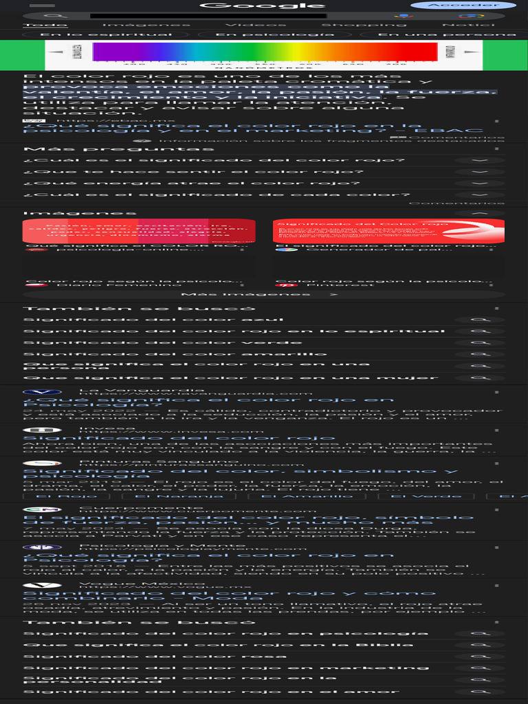 Significado Del Color Rojo - Buscar Con Google | PDF | Color | Rojo