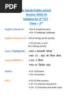 Class 2nd Syallabus 2024 - 2025 | PDF