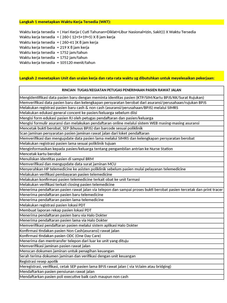 03 - Studi Kasus Perhitungan Metode WISN | PDF