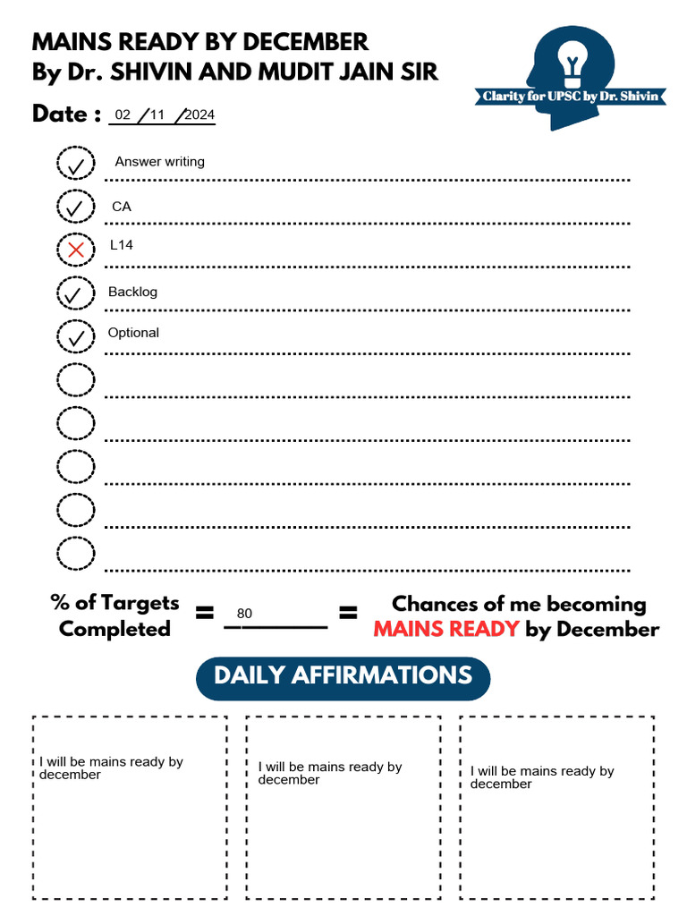 Mains Preparation Guide December | PDF