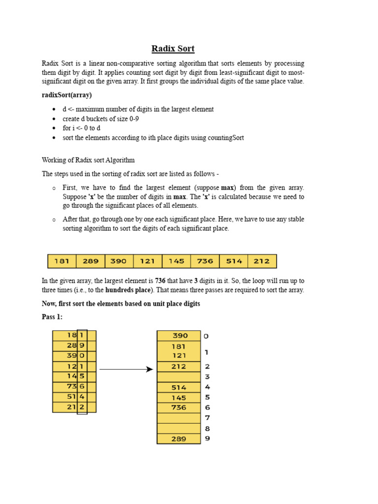Radix Sort | PDF