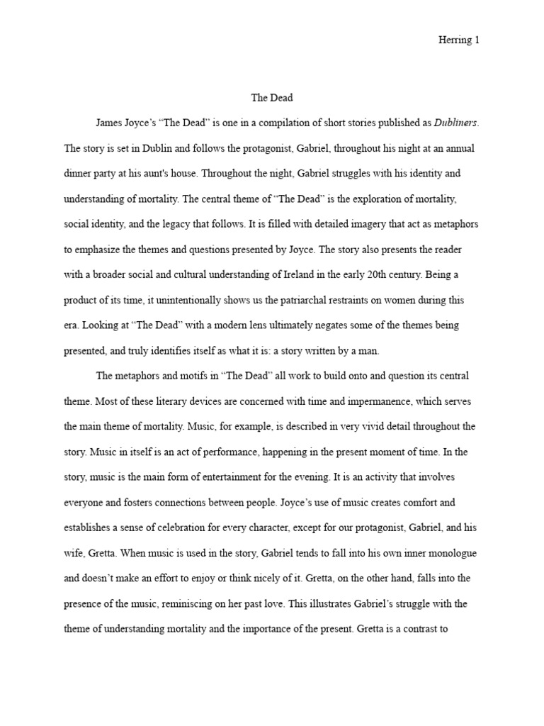 The Dead | PDF | James Joyce