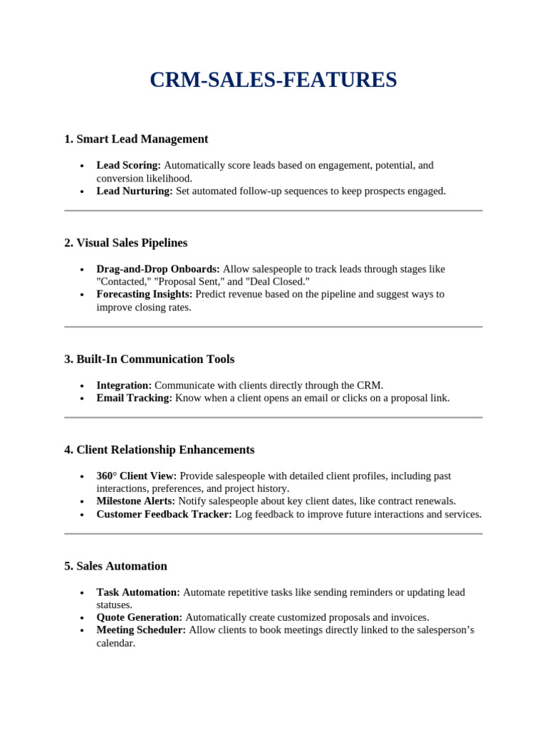 crm-sales | PDF | Sales | Customer Relationship Management