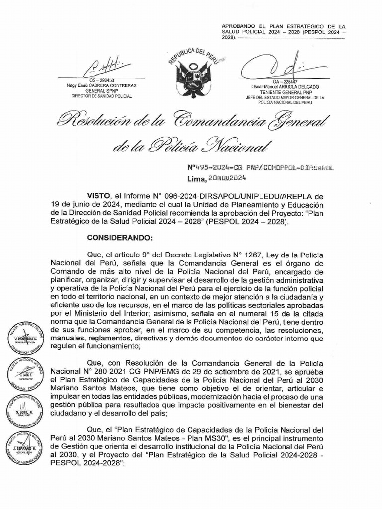 GrupoAscensoPNP PlanEstrategiodeSaludPolicial | PDF