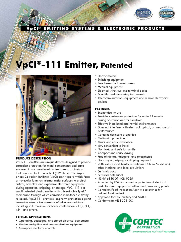 Descripción de Producto VpCI-111 Eng | PDF | Corrosion | Legal Liability