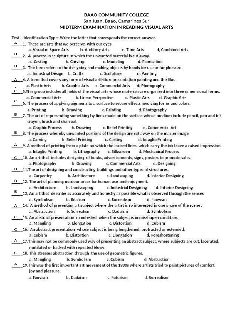 RJ UBALLES-midterm Reading Visual Arts | PDF