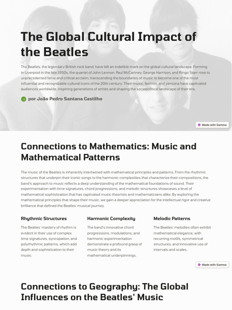 The Global Cultural Impact of The Beatles | PDF | The Beatles | Music ...