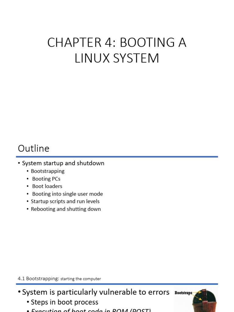 CHAPTER 4 Booting A Unix System | PDF | Booting | System Software