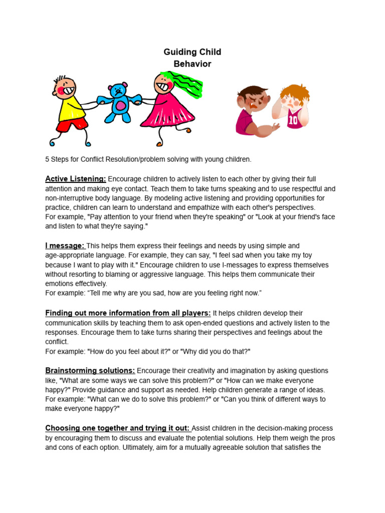 5 Steps of Conflict resolution | PDF