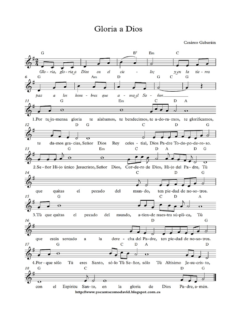 Gloria Dios - Cesareo Gabarain | PDF