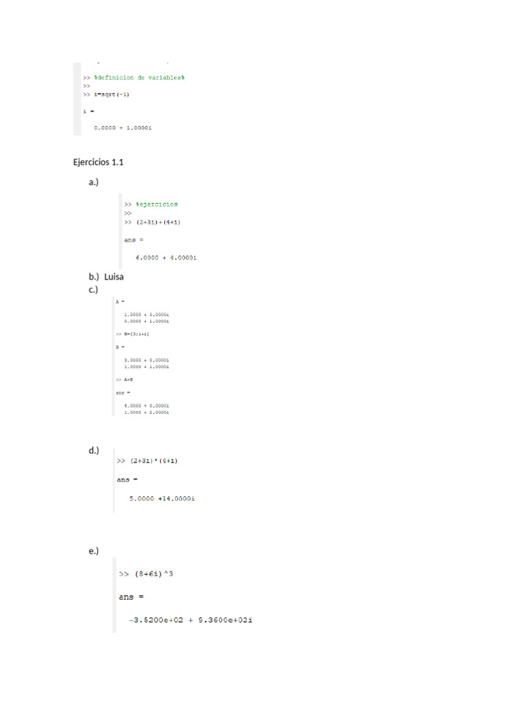 ejercicios MATLAB (1) | PDF