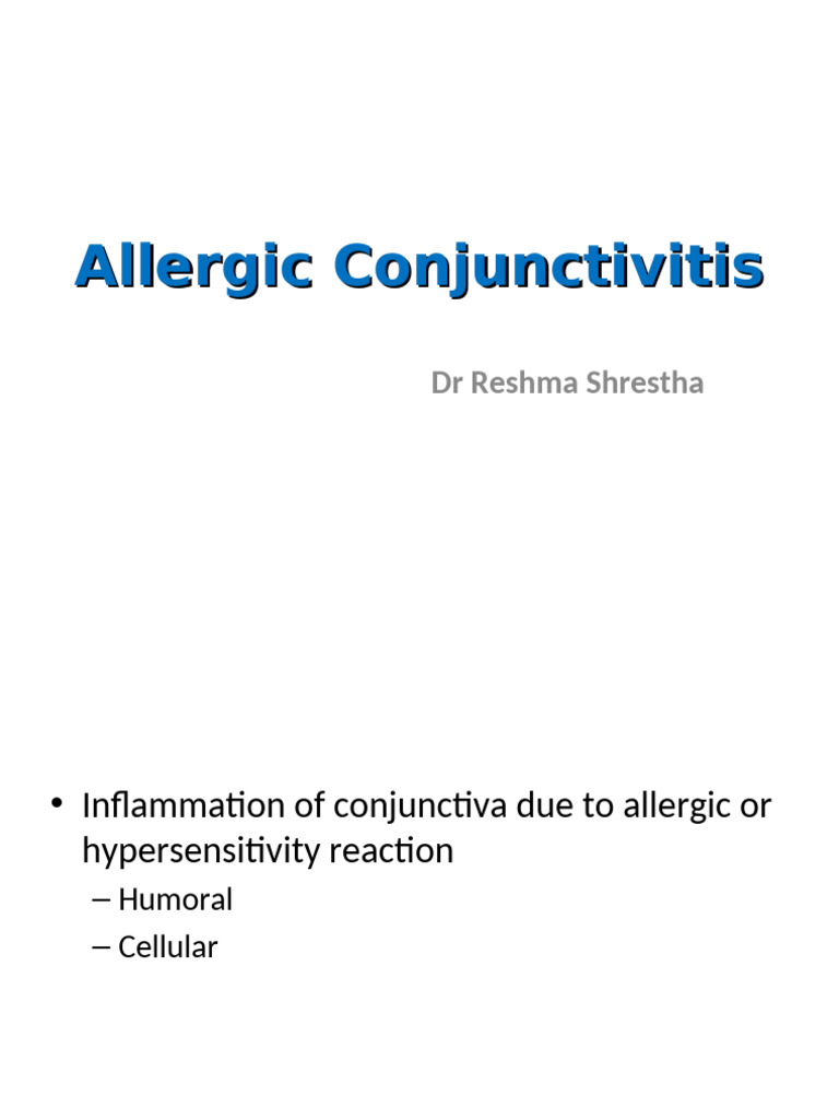 Allergic Conjunctivitis | PDF | Allergy | Medical Specialties
