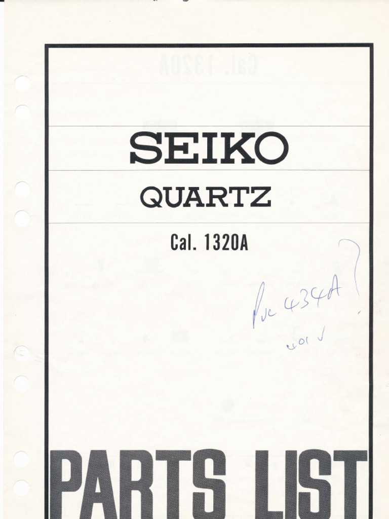 3038 - Seiko 1320A | PDF | Hertz | Components