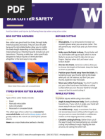 Safe Box Cutter Usage Guidelines | PDF | Knife | Tools