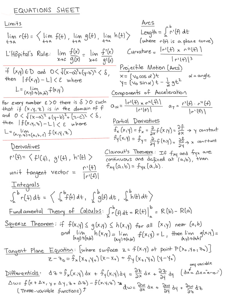 Equations Midterm 2 | PDF