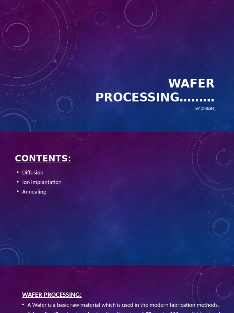 Wafer Processing | PDF