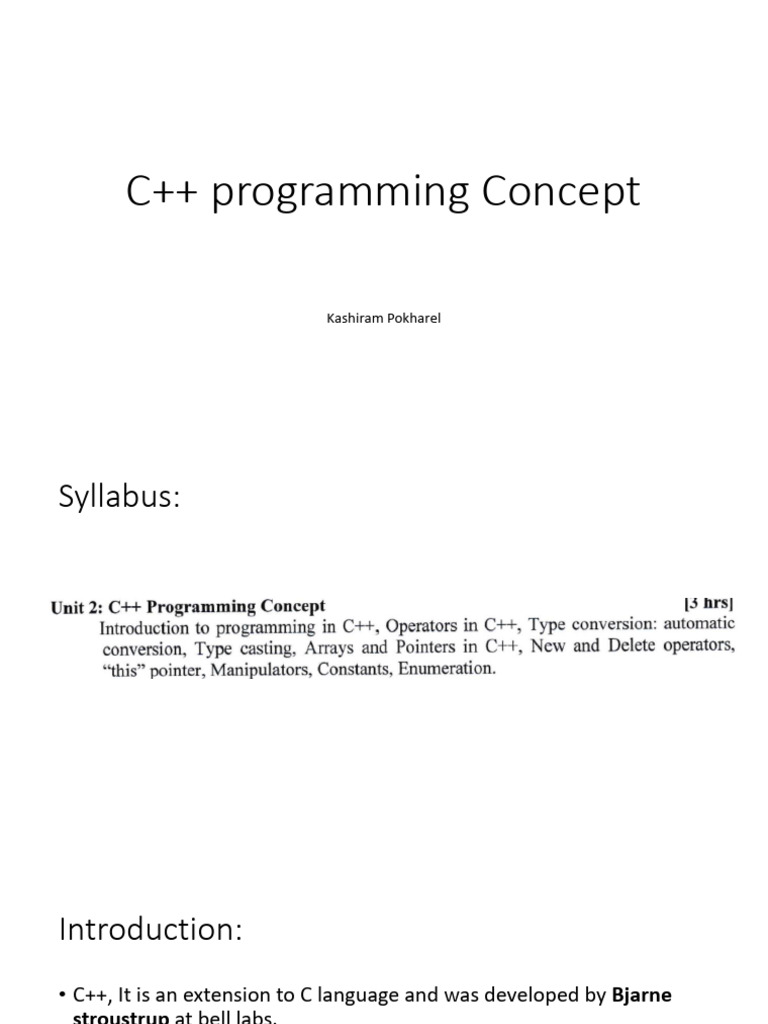 C++ programming Concept | PDF | C++ | Class (Computer Programming) C++ programming Concept | PDF | C++ | Class (Computer Programming)