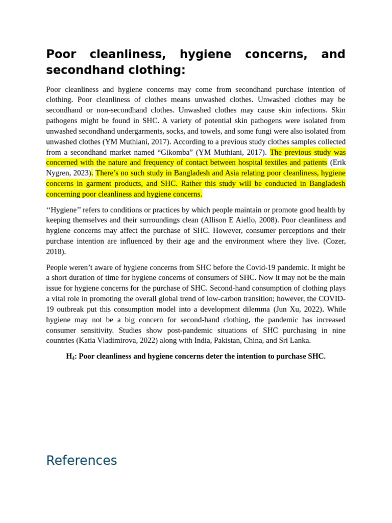 Poor - Cleanliness J - Hygiene - Concerns - and - Secondhand - Clothing ...