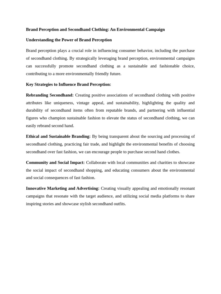 Brand Perception | PDF