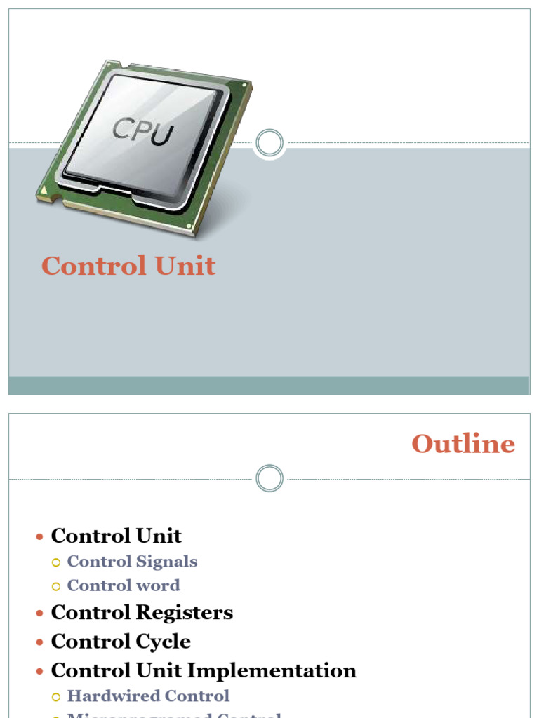 CONTROL UNIT DESIGN Coa PDF | PDF | Central Processing Unit | Input/Output