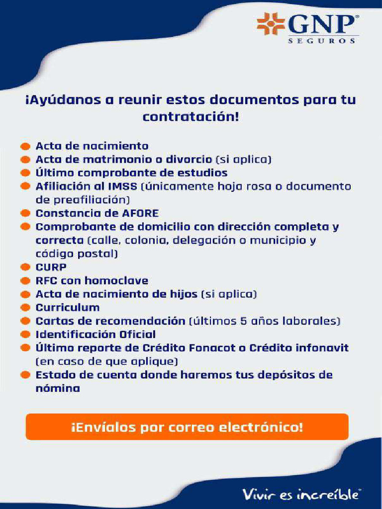 Lista de Documentos GNP | PDF