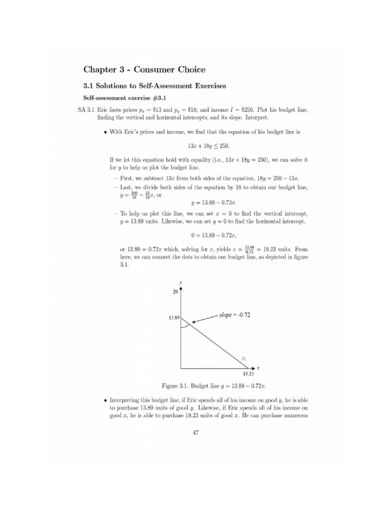 Consumer Choice Practice Exercise | PDF