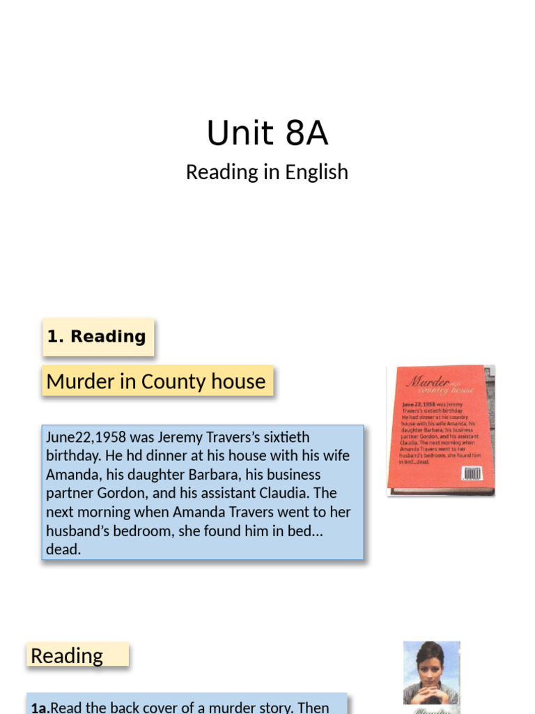 Unit 8 | PDF | Sherlock Holmes | Arthur Conan Doyle