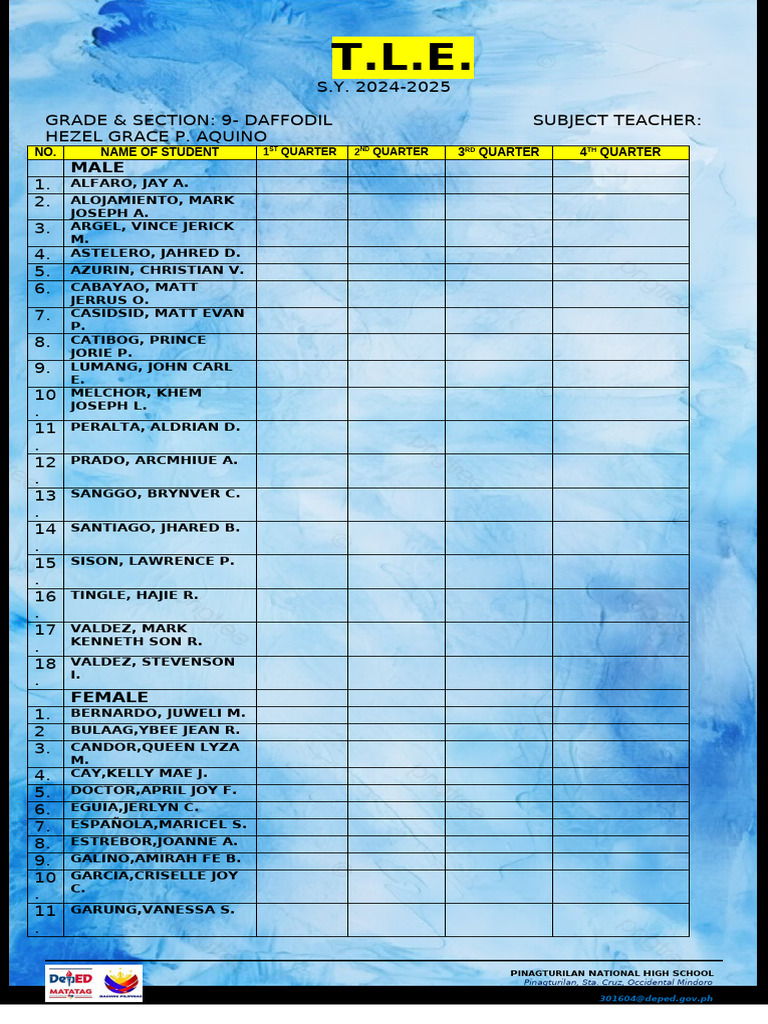 PTA SSG Collection Template | PDF