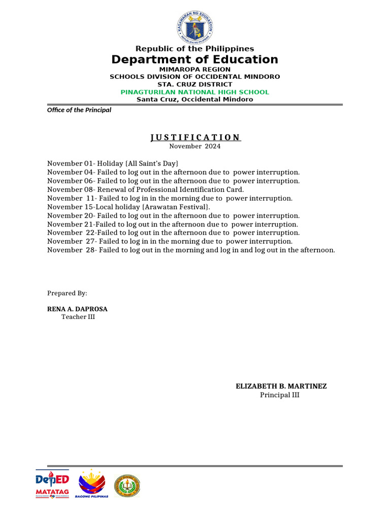 Justification-Template NEW | PDF | Authentication | Government