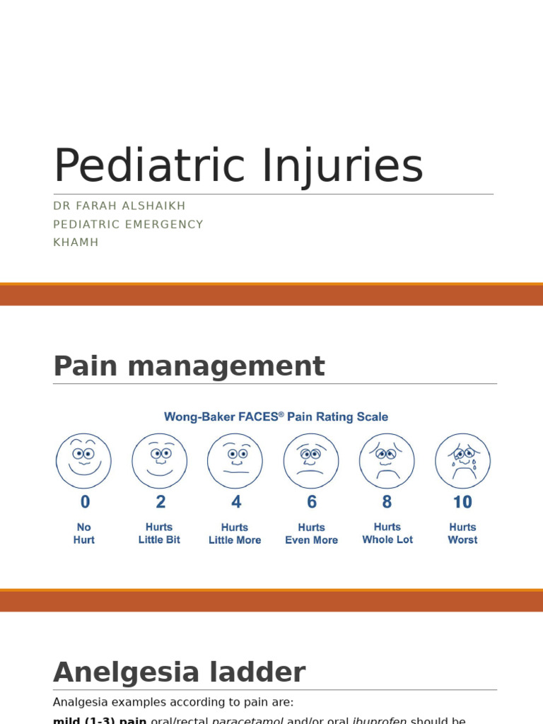 Pediatric Injury Management Guidelines | PDF | Knee | Elbow
