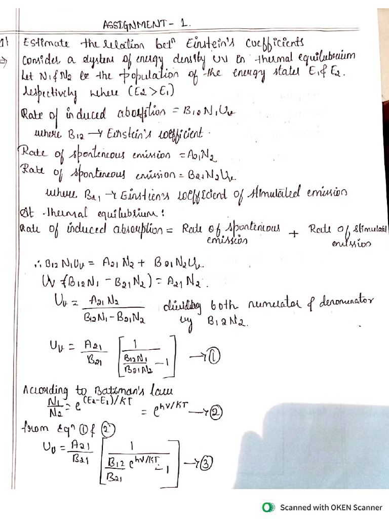 Phy Assignment 1 | PDF