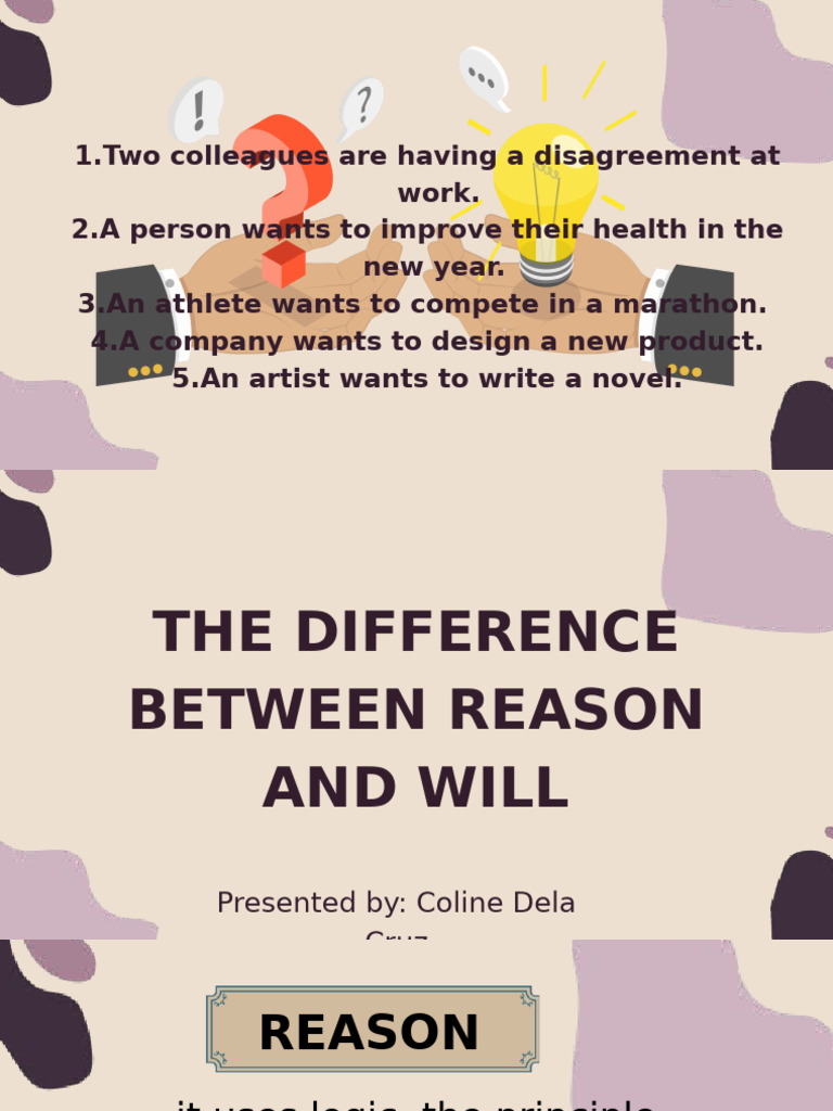 The Difference Between Reason and Will | PDF