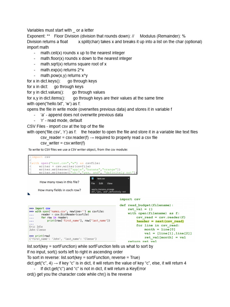 Cheat Sheet | PDF