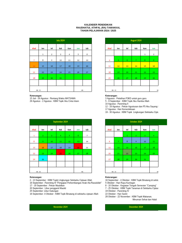 Kaldik 2024-2025 | PDF