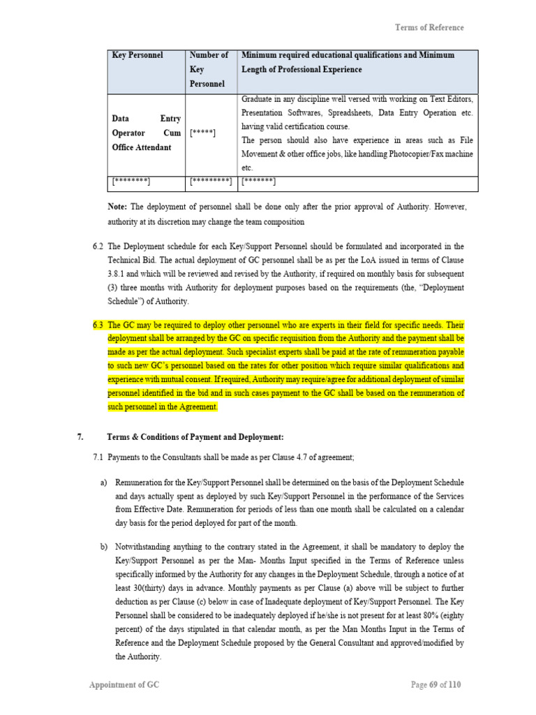 Consultant Deployment Guidelines | PDF