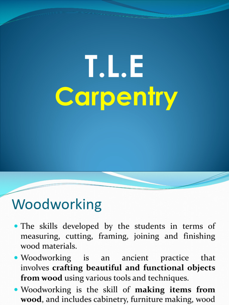 Carpentry_TLE-Reviewer | PDF | Wood | Woodworking