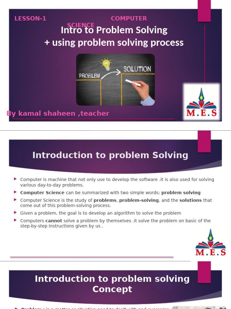 Week1-Introduction To Problem Solving Concept | PDF | Cognition