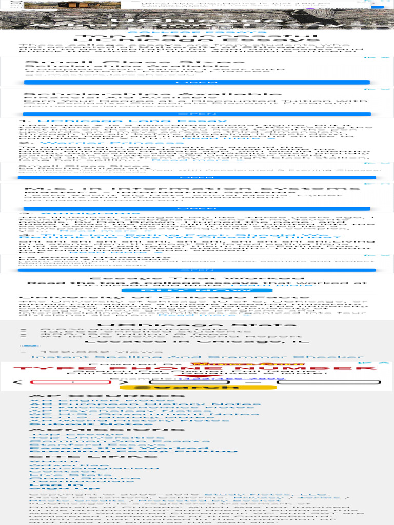 Top 4 UChicago Admissions Essays - Study Notes | PDF