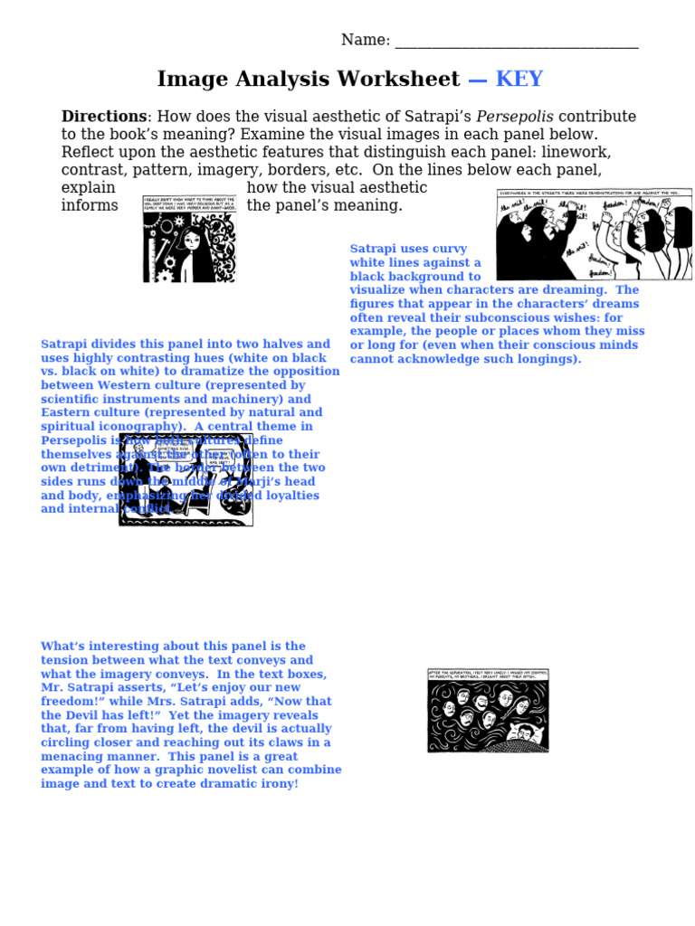 Visual-analysis-worksheet-Suggested-answers | PDF